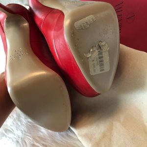 Valentino Garavani | Shoes | Valentino Albright Red Leather Platform ...